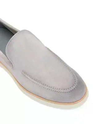 Magnanni Suede Loafers With Contrast Stitching