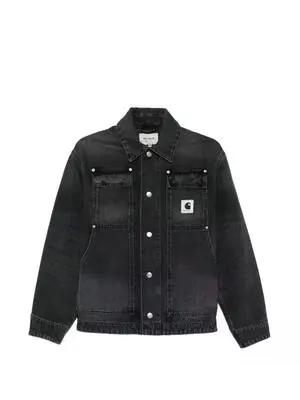 Carhartt Work In Progress Arctic Buttoned Logo-patch Jacket - Black