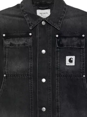 Carhartt Work In Progress Arctic Buttoned Logo-patch Jacket - Black