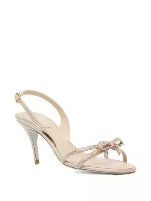 Rene Caovilla Embellished Strappy Sandals - Neutrals