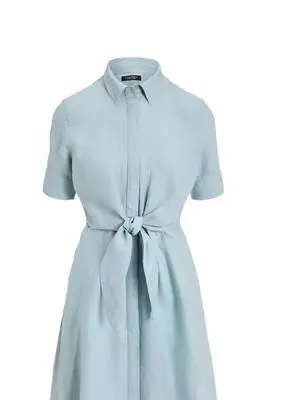 Ralph Lauren Tie-waist Midi Dress - Blue