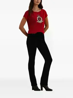 Ralph Lauren Graphic Print Round Neck T-shirt - Red