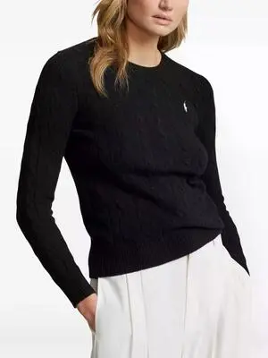 Polo Ralph Lauren Cable Knit Logo Sweater - Black