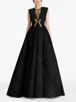 GEMY MAALOUF Structured Shoulder Maxi Dress