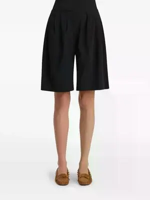Khaite Pleated Cotton Shorts