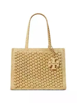 Tory Burch Small Ella Hand-crocheted Popcorn Tote Bag - Neutrals