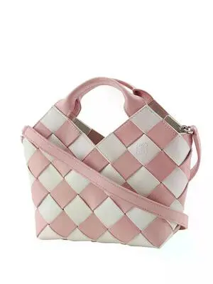 Loewe Mini Woven Calfskin Gingham Basket Bag