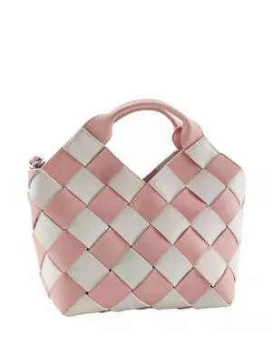Loewe Mini Woven Calfskin Gingham Basket Bag