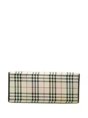 Burberry House Check Canvas Convertible Tote Satchel