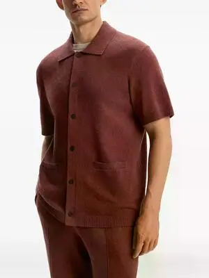 12 STOREEZ Textured Button Knit Shirt