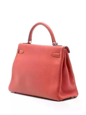 Hermès Clemence Kelly Ii Retourne 32 Satchel - Orange