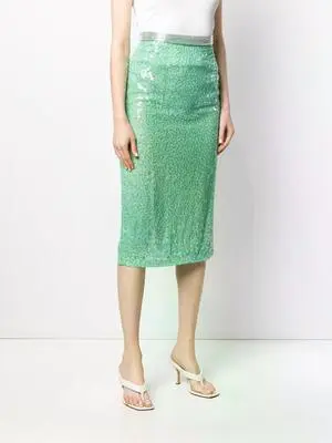 Attico Sequinned Pencil Skirt