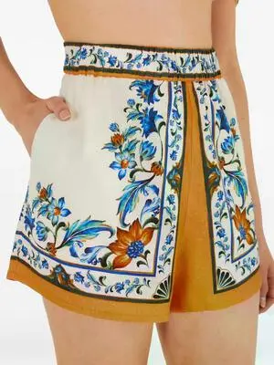 Farm Rio Floral-tile Shorts