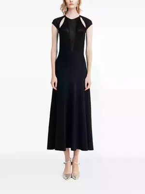 GEMY MAALOUF Cut-out Detail Midi Dress - Black