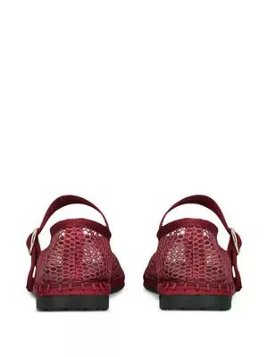 FLABELUS Isabella Buckle-strap Ballet Flats - Red