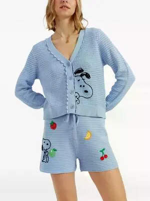 Chinti & Parker Snoopy Crochet Cotton Cardigan
