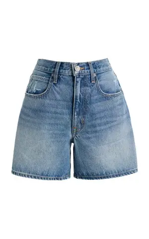 SLVRLAKE Walker Relaxed Fit Denim Shorts - Medium Wash