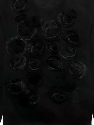 Comme Des Garçons Wool Floral Appliqué Sweater