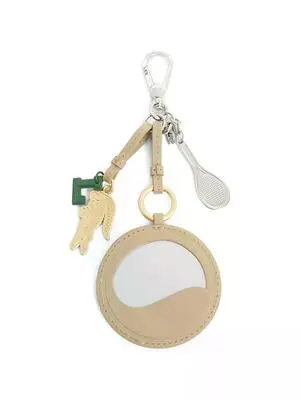 Lacoste Charm-detail Keyring - Neutrals