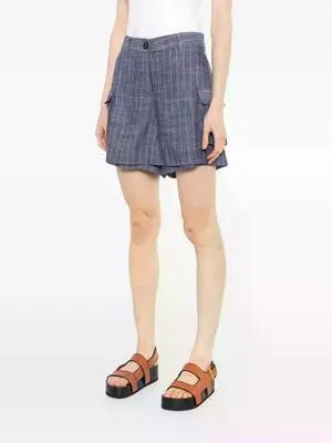 BLAKLACE Navy Pin Stripe Cargo Shorts