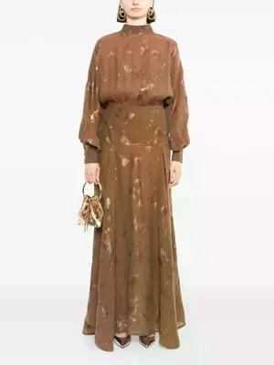 BLAKLACE Cedar Long Sleeve Maxi Dress - Brown