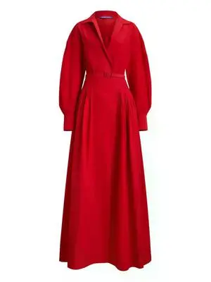 Ralph Lauren Daley Maxi Dress With Blouson Sleeves - Red