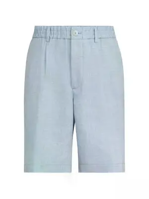 Brunello Cucinelli Linen And Virgin Wool Chevron Bermuda Shorts