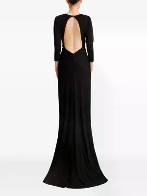 GEMY MAALOUF V-neck Draped Maxi Dress