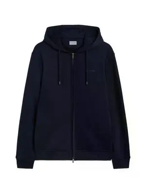 Pal Zileri Hooded Zip Sweater - Blue