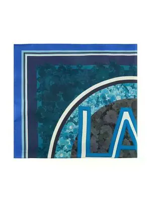 LANCEL Roxane Logo-print Silk Scarf