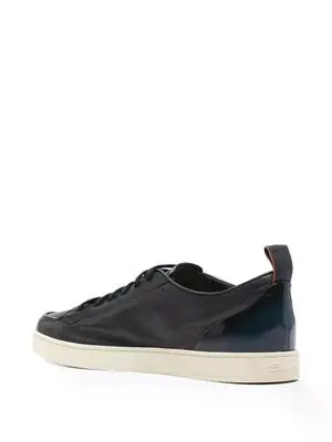 Santoni Panelled Lace-up Sneakers