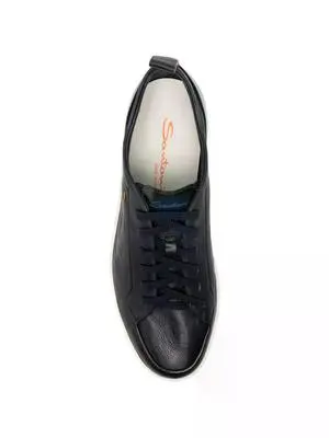 Santoni Panelled Lace-up Sneakers