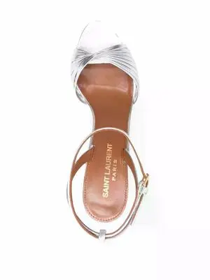 Saint Laurent Metallic Leather High Heel Sandals