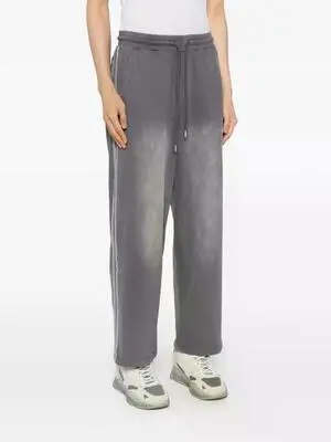 FIVE CM Faded-effect Cotton Track Pants
