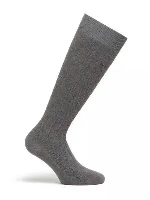 Zegna Chevron Knit Calf-length Socks