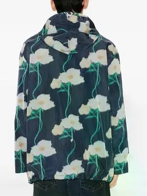 Kenzo Archive Rose Floral Print Hooded Parka