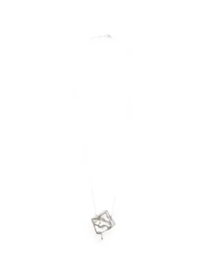Rabanne Hammered-effect Pendant Necklace - Silver