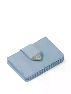 Prada Saffiano And Smooth Leather Card Holder