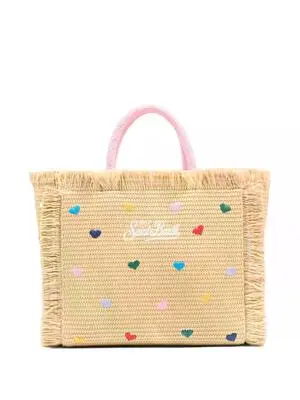 MC2 SAINT BARTH Heart Embroidered Tote Bag
