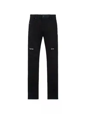 RtA Bryant Cross-print Jeans - Black