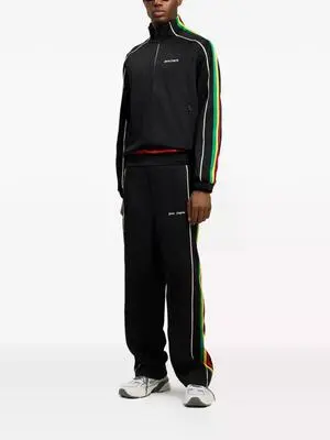 Palm Angels Logo Striped Track Jacket - Black
