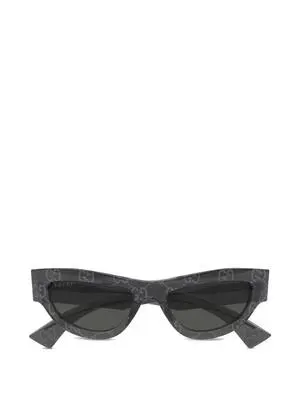 Gucci Cat-eye Sunglasses With Signature Gg Pattern - Grey
