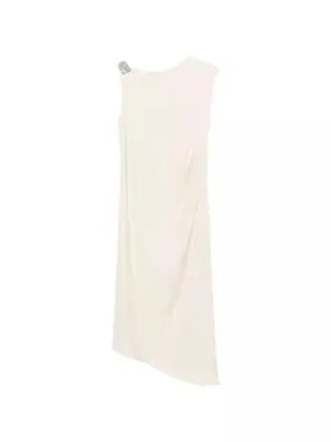 Peserico Embellished Draped Midi Dress