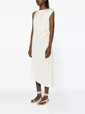 Peserico Embellished Draped Midi Dress