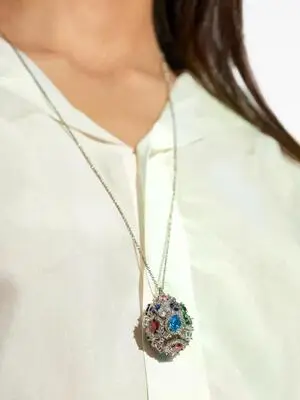 MAISON MARGIELA Cluster Embellished Drop Necklace