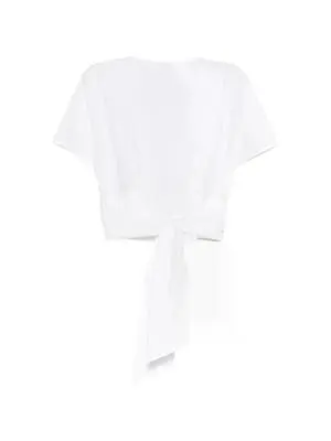 Patrizia Pepe Cropped Zip-fastening Top - White