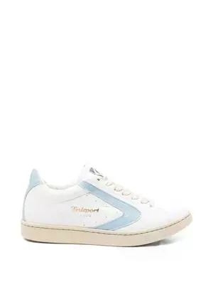 VALSPORT Leather Logo-print Lace-up Sneakers - White