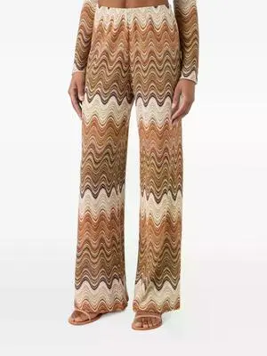 MC2 SAINT BARTH Wave Pattern Raschel-knit Trousers
