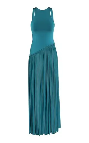 Zimmermann Luna Open-back Jersey Maxi Dress - Turquoise