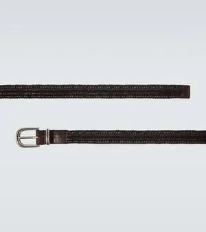 Brunello Cucinelli Woven Leather Belt